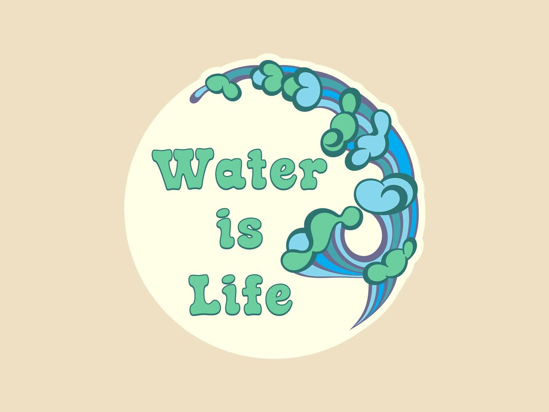 Water is Life Die Cut Bumper Sticker - Car Decal - Laptop - ( 3" X 3 ...