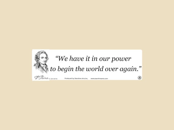 We have it in our power to begin the world over again Thomas | Etsy