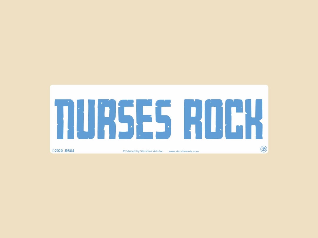 Nurses Rock Large OR Small Bumper Sticker- Car Sticker, Laptop Sticker ...