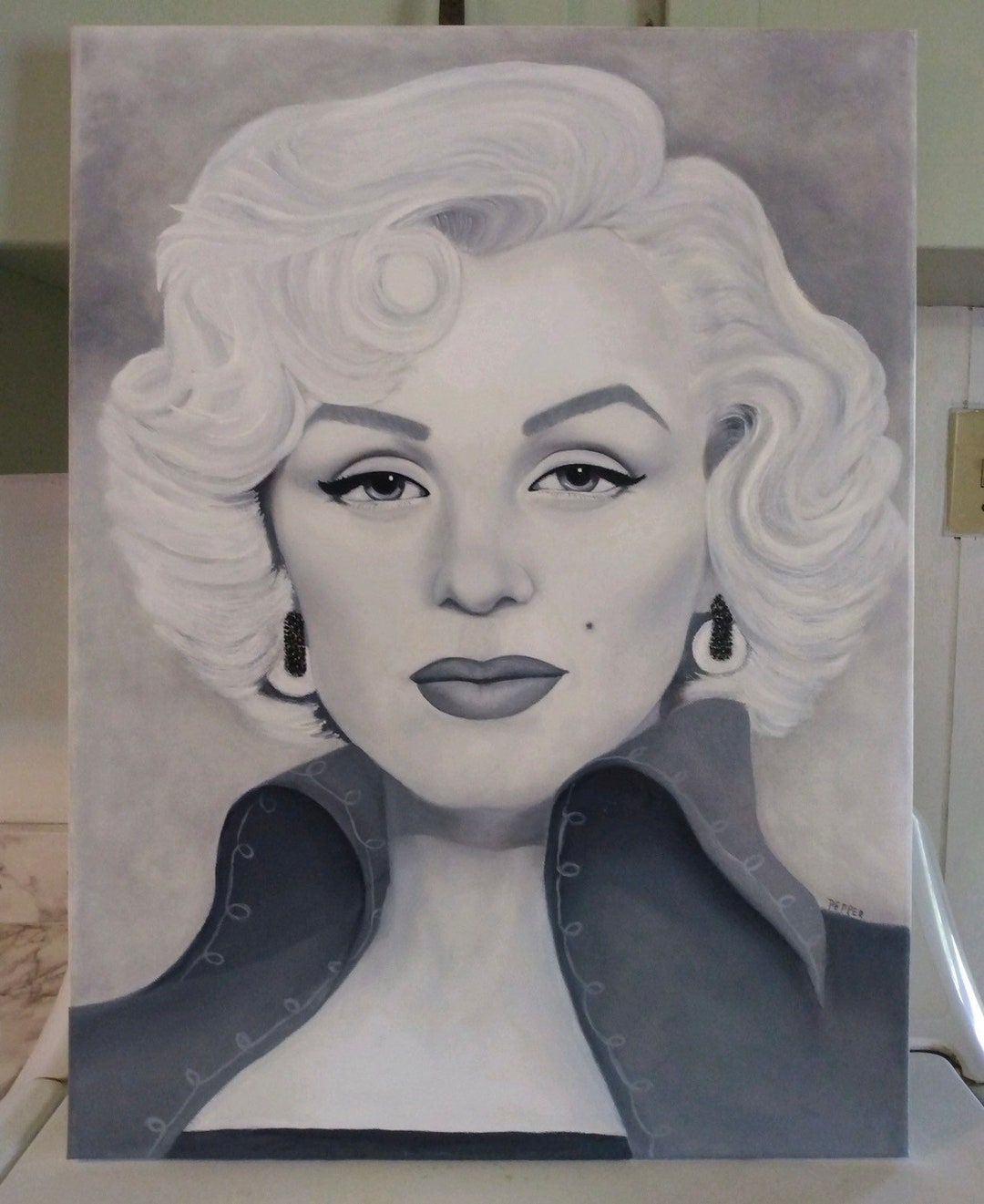 Elegant Marilyn Monroe Oil Painting - Etsy