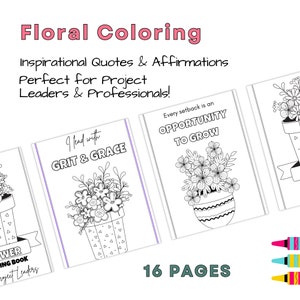 16-page Instant Download Coloring Pages for Project Leaders | PDF ...