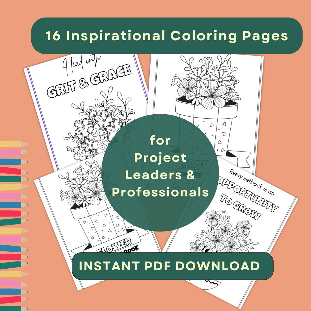 16-page Instant Download Coloring Pages for Project Leaders | PDF ...