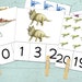 Dinosaur Count and Clip Cards #1-20, Numbers 1-20 Flash Cards, Counting ...