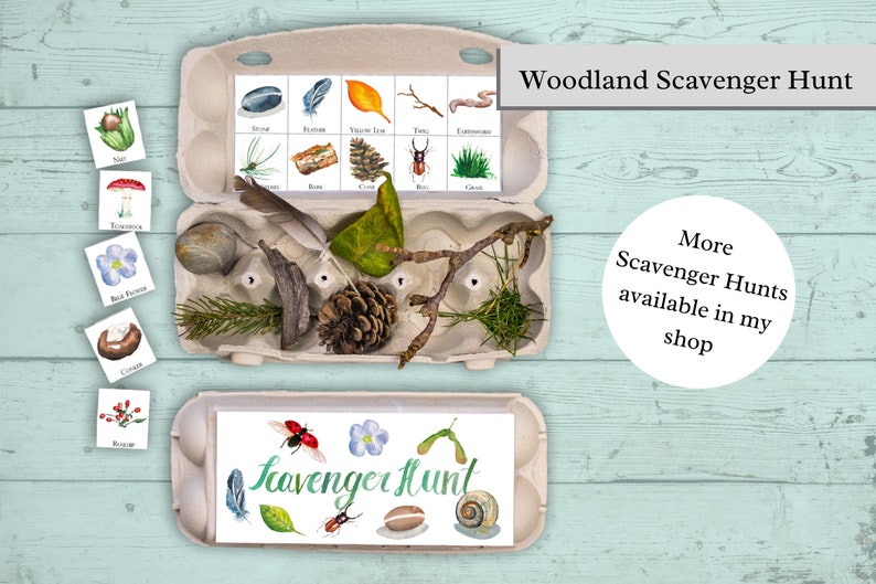 Nature Scavenger Hunt Printable, Forest Treasure Hunt for Kids, Hiking ...