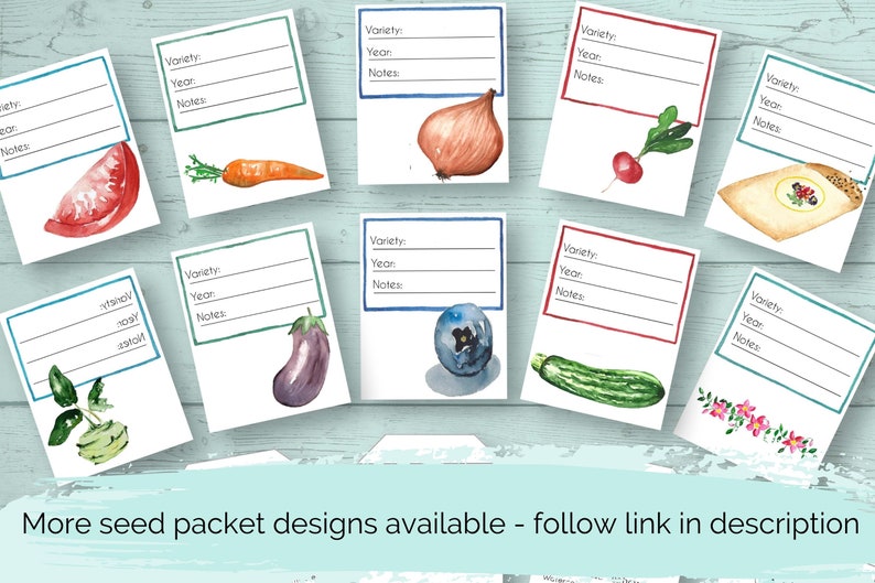 Editable Seed Packets, Printable Seed Envelopes, Seed Exchange Template ...