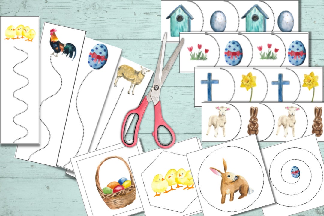 Easter Scissor Strips Bundle, Cutting Stips. Preschool Practice for ...