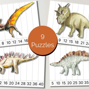 Skip Counting Puzzles, Numbers 2-10, Montessori Counting Printables for ...