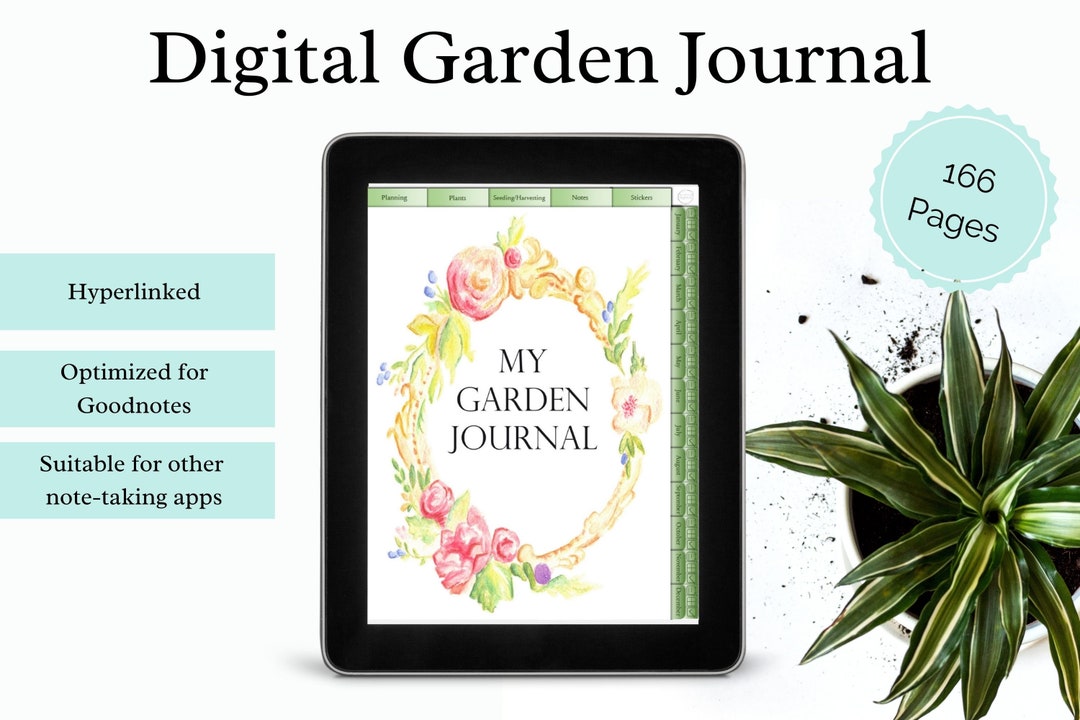 Digital Garden Planner, Sustainable Journal for Gardeners, Reusable ...