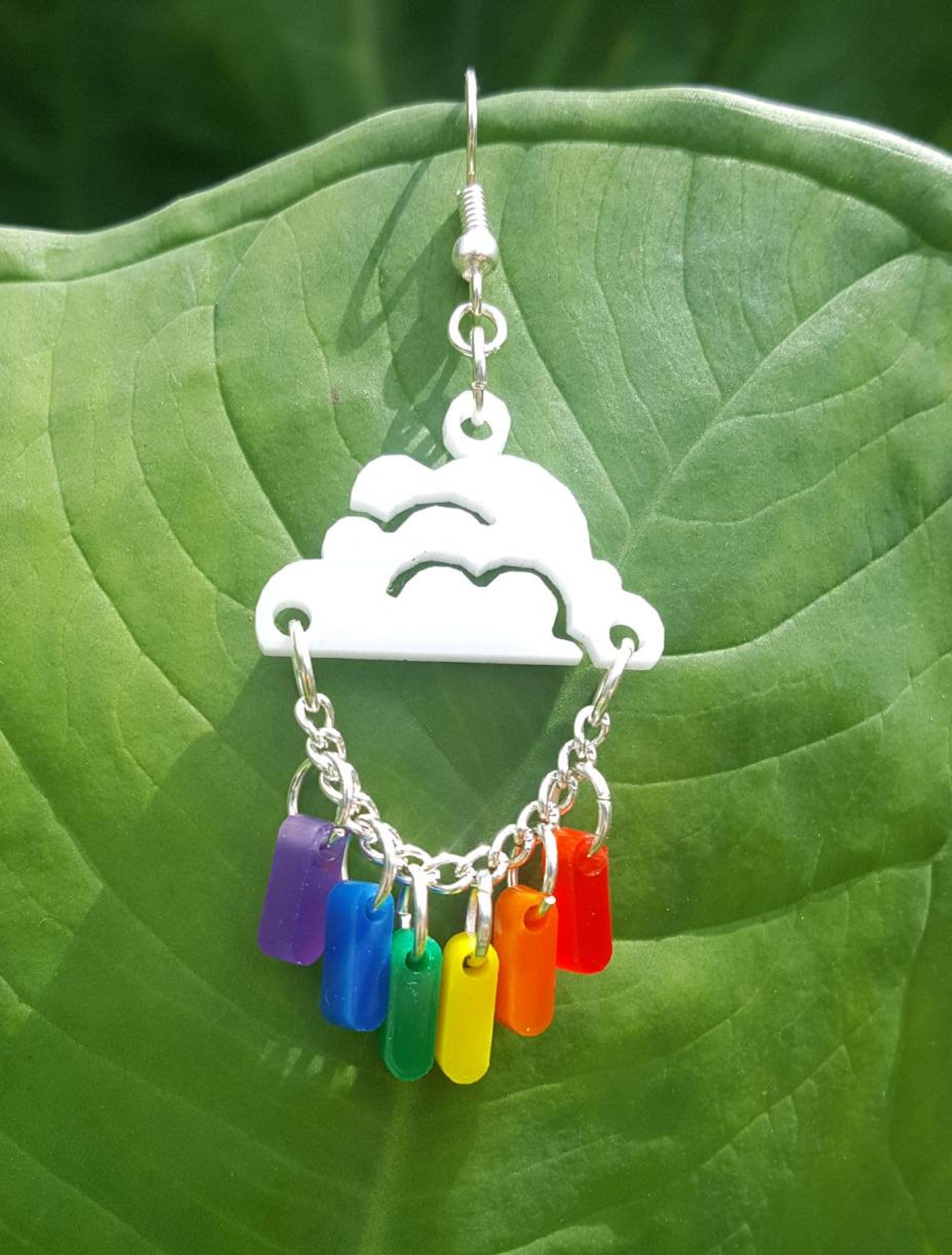 Dangle Rainbow Cloud Earrings - Etsy Singapore