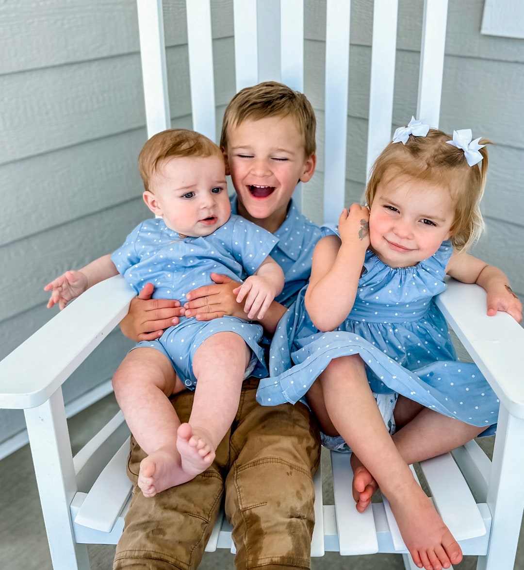 Spring Baby Blue Polka-dot Dress - Etsy