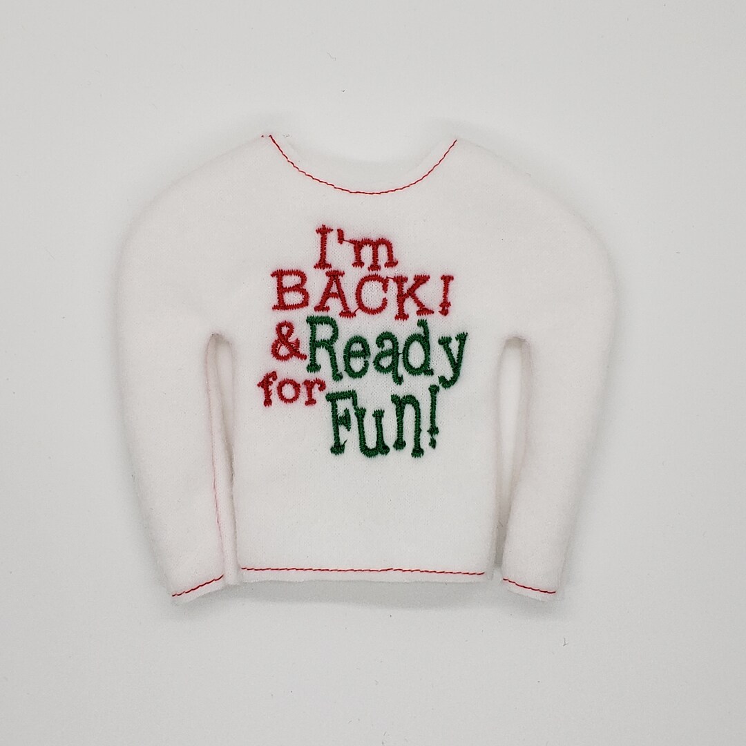 ELF Doll Clothes, I'm Back and Ready for Fun! 12" Doll Clothes, Shelf ...