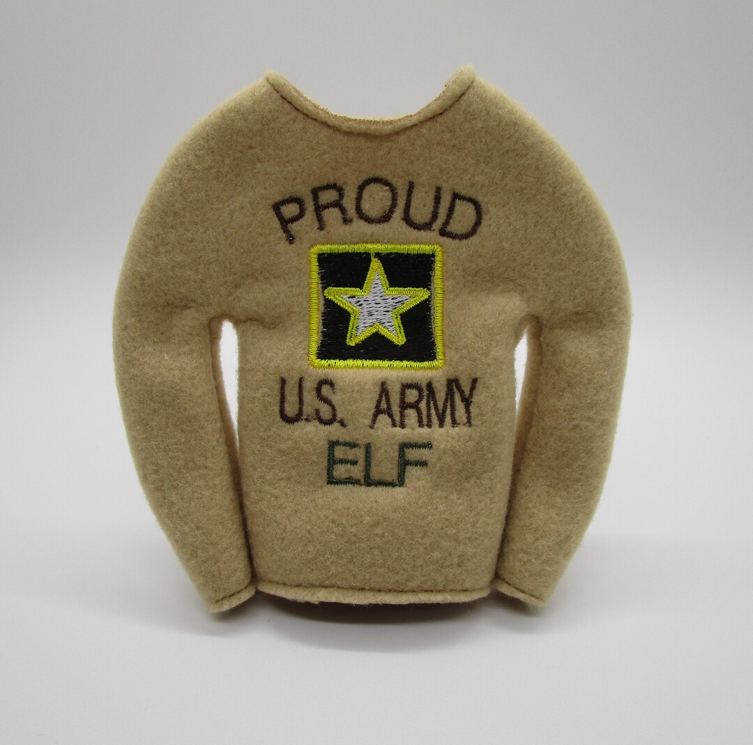 ELF Doll Clothes, 12" Doll Clothes, Proud US Army Elf, Doll Sweater ...