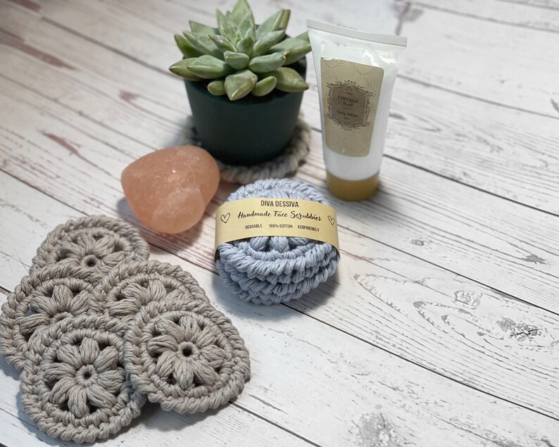 Sage Green Reusable Cotton Rounds Face Scrubbies Eco Friendly - Etsy