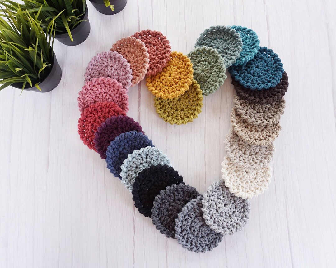 Round Cotton Rustic Coasters Set of 4, Coffee Table Coasters for Drinks ...