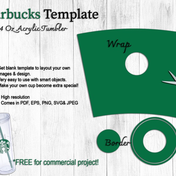 Starbucks Template - Etsy