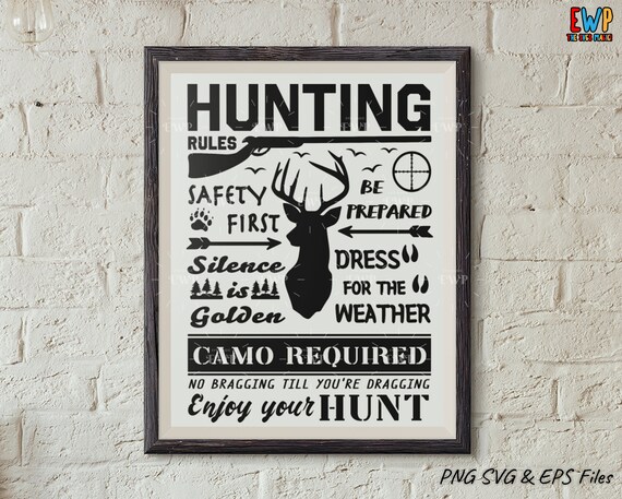 Hunting Rules SVG Outdoor Svg Hunting Season Svg Digital | Etsy