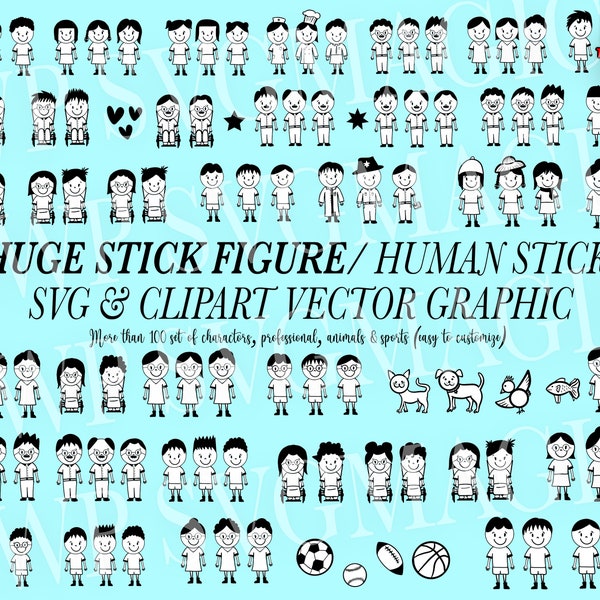 Stick People - Etsy