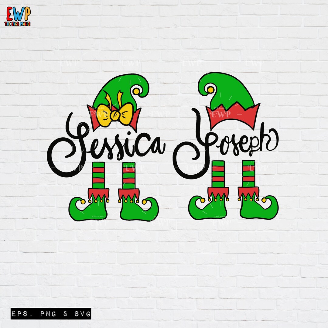 Elf SVG, Christmas SVG, Elf Monogram Svg, X Mas Svg, Customized Elf ...