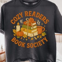 Fall Bookish Clipart Retro Autumn Reading Png Cozy Readers Png Cozy ...