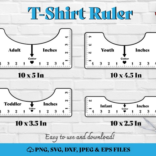 T-shirt Alignment Tool SVG Tshirt Ruler SVG Bundle Shirt - Etsy