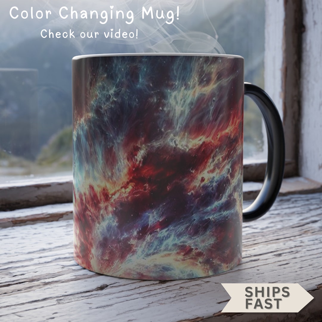 Galaxy Color Changing Mug Heat Reveal Space Nebula Magic Cup, Cosmic ...