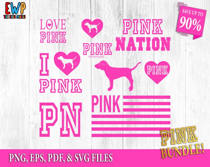 Pink Logos Svg and Pdf - Etsy Canada