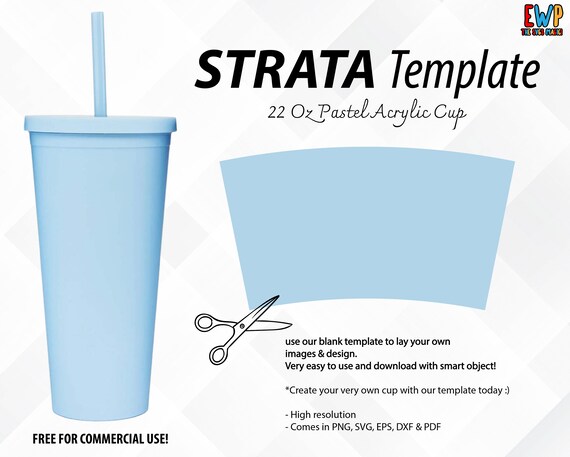 Strata Tumbler Wrap Template SVG Strata Cup svg Strata Cup 22 oz ...