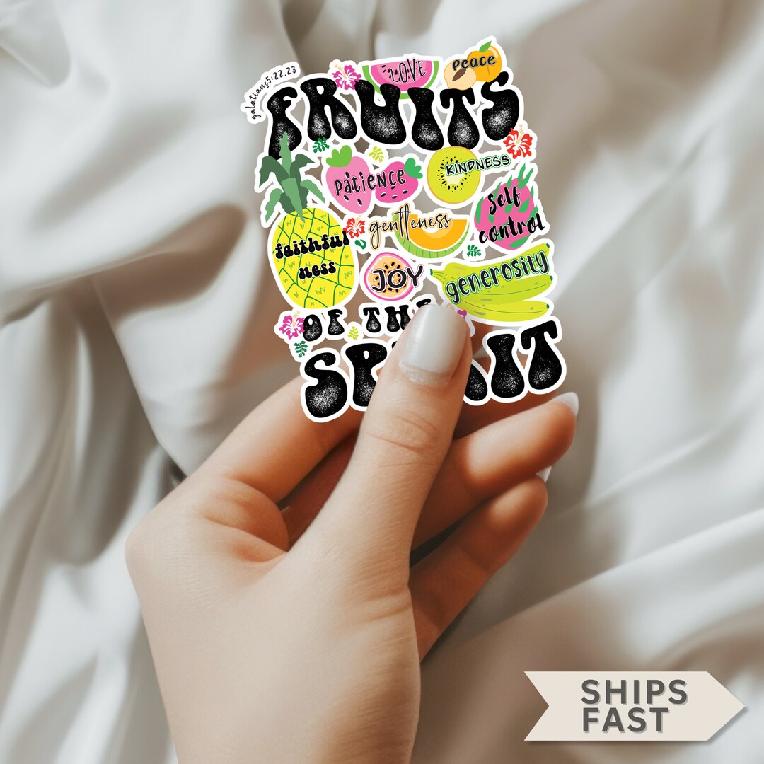 Fruit of the Spirit Sticker, Bible Affirmation Sticker for Christian ...