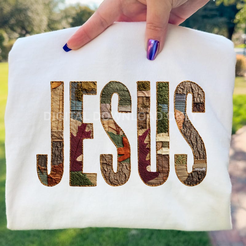 Jesus Patchwork T Shirt - Etsy