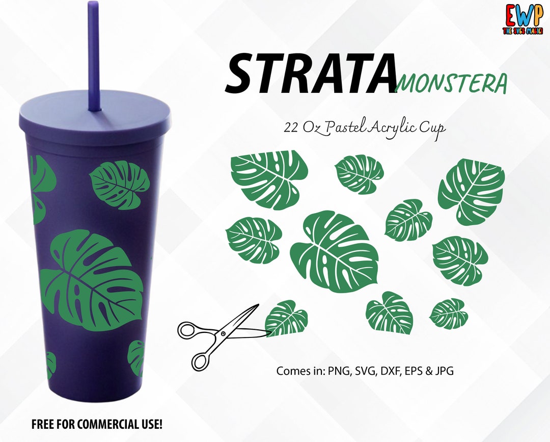 Monstera Wrap SVG Monstera Leafs Tumbler SVG Strata 22 Oz - Etsy