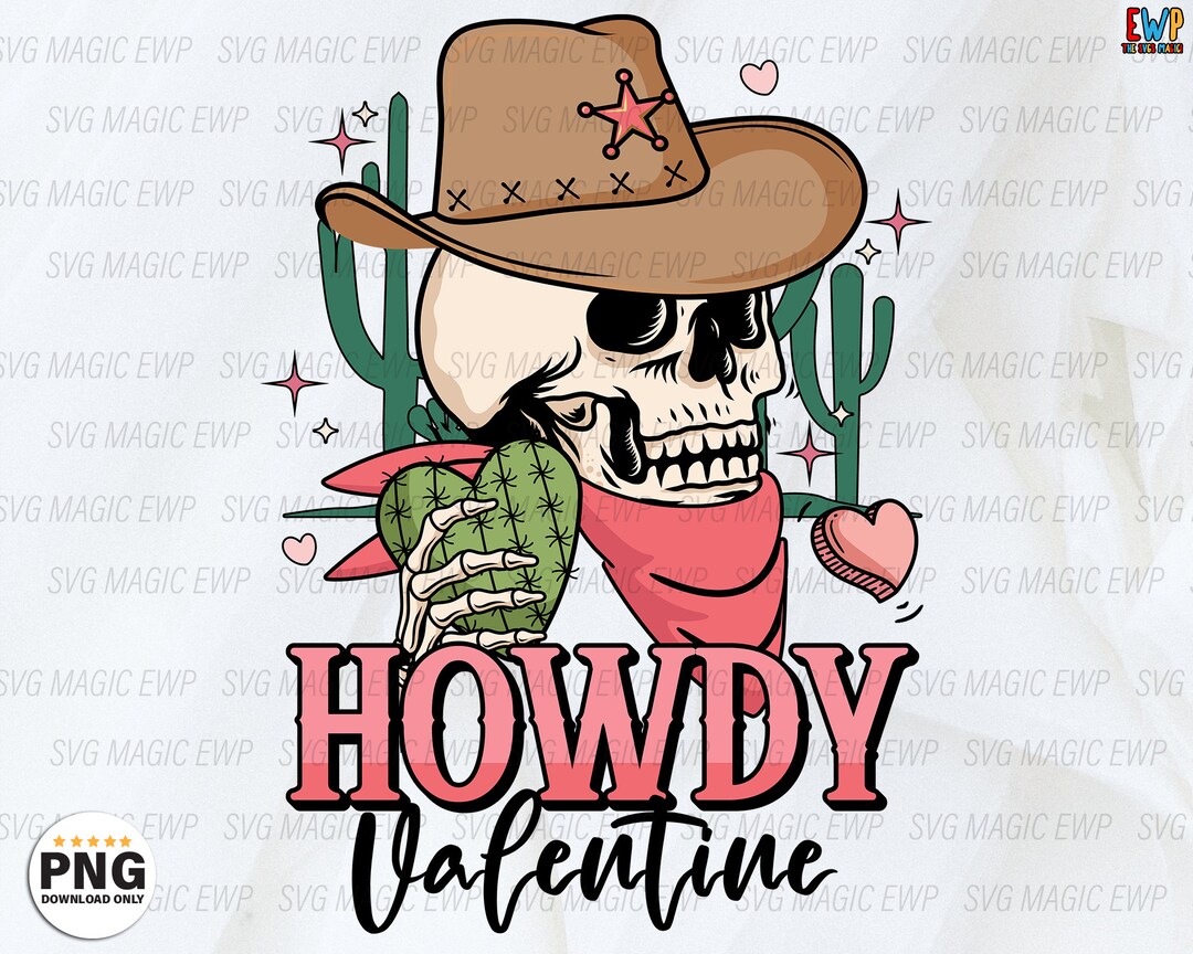 Howdy Valentines Png Skull, Pink, Winter, Coffee, Snow, Valentines PNG ...
