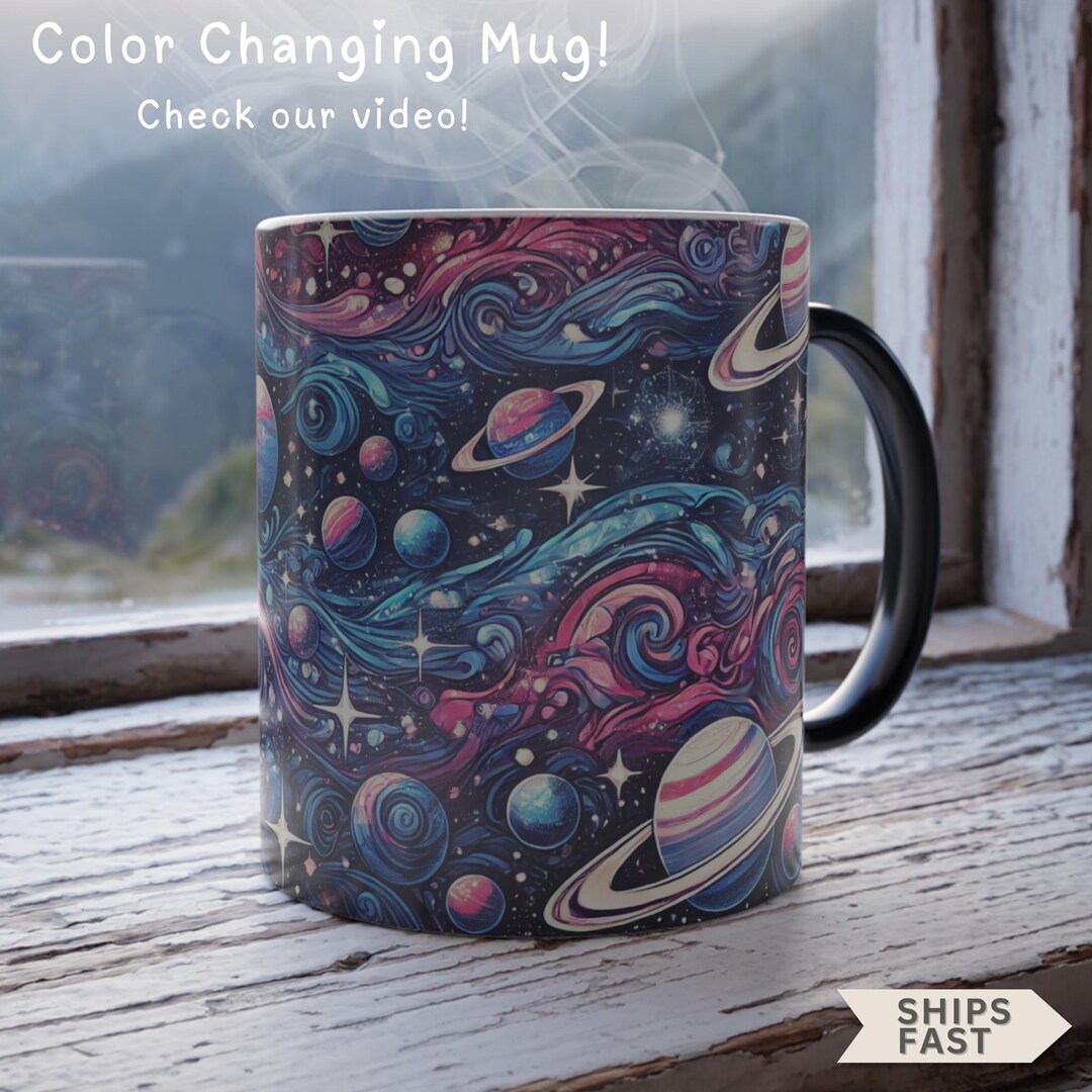 Celestial Galaxy Magic Mug Heat Reveal Cosmic Pattern With Stars ...