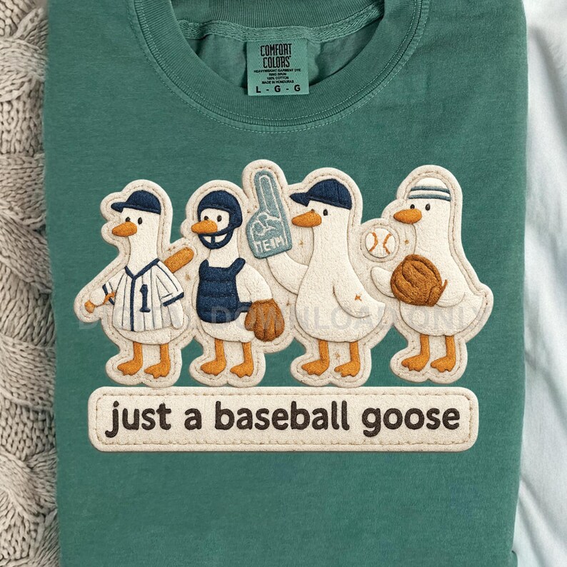 Just a Baseball Goose PNG | Cute Felt Patch Baseball Geese Clipart for ...