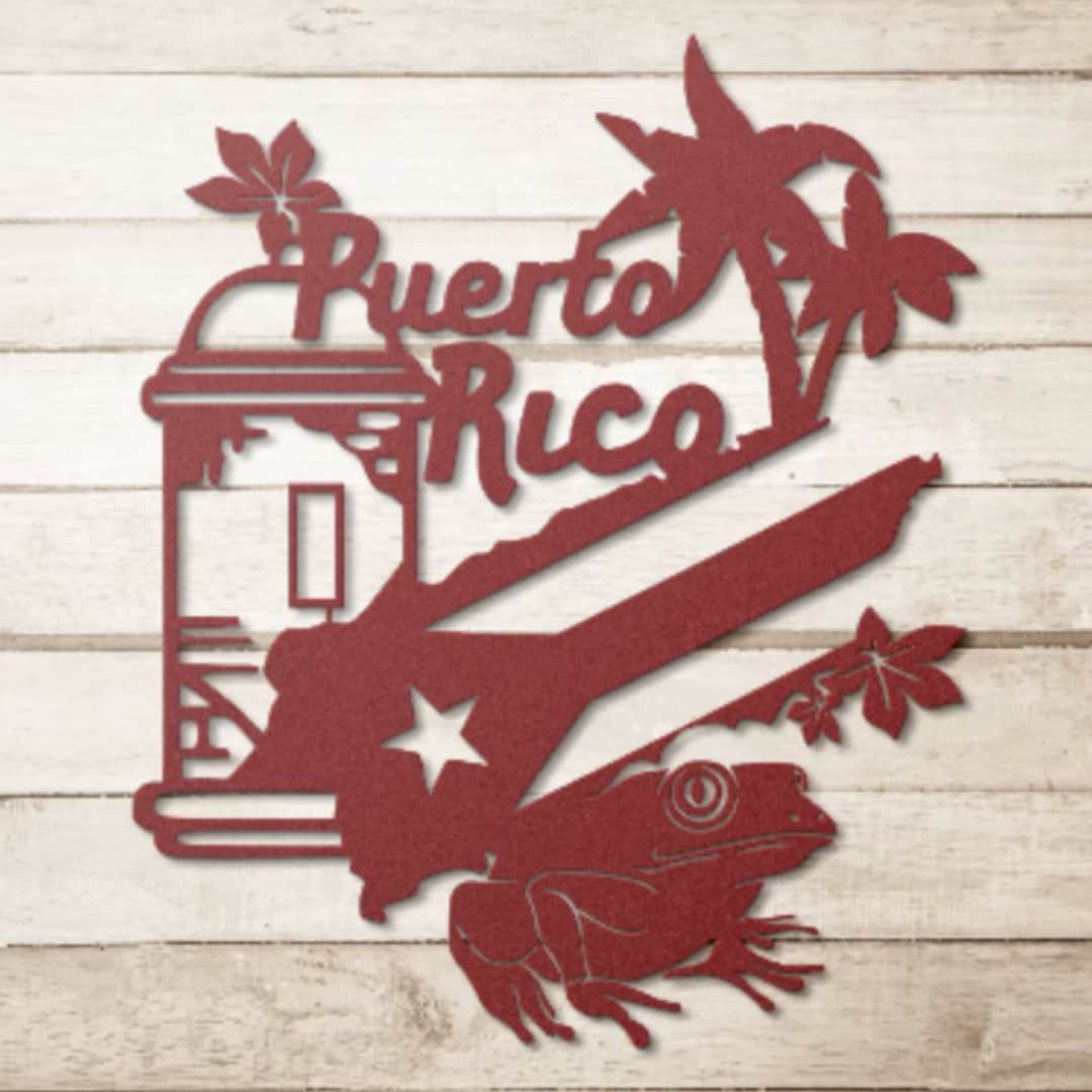 Puerto Rico Wall Art Metal Sign, Puerto Rican Art Gifts, Arte De Puerto ...