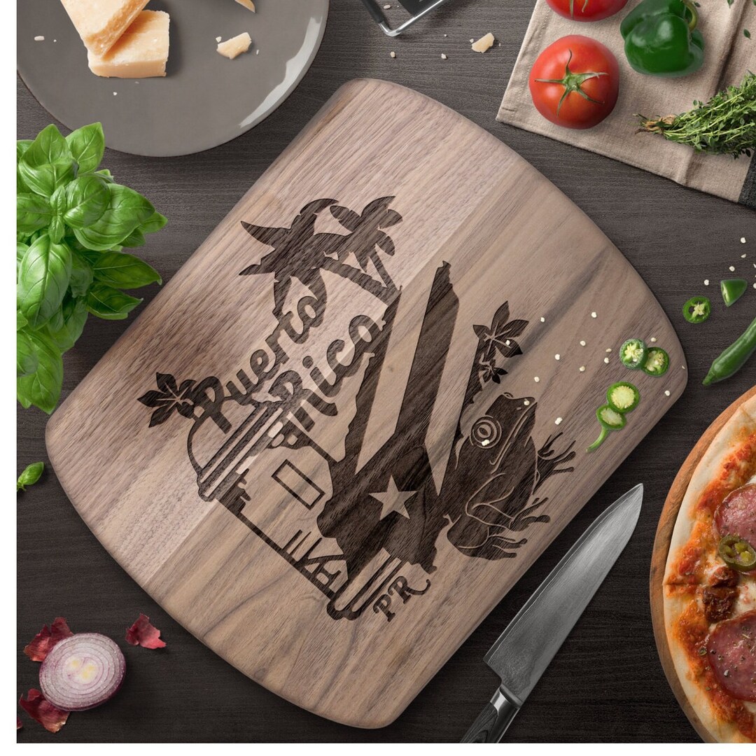 Puerto Rico Flag Maple or Walnut Cutting Boards, Puerto Rican Art - Etsy