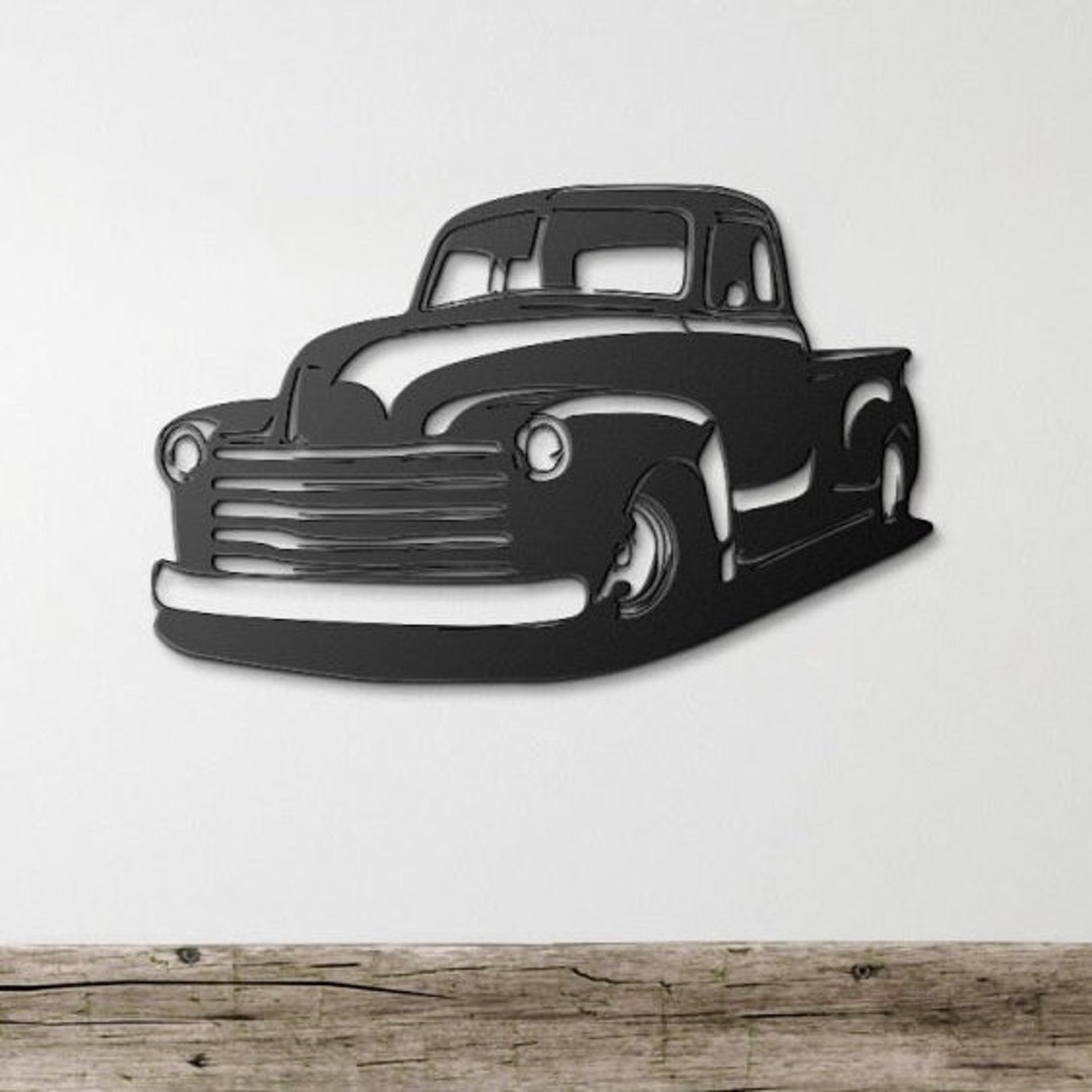 Chevy 3100 Pick up Truck Wall Art Metal Sign, 1948-1954 Chevrolet Home ...