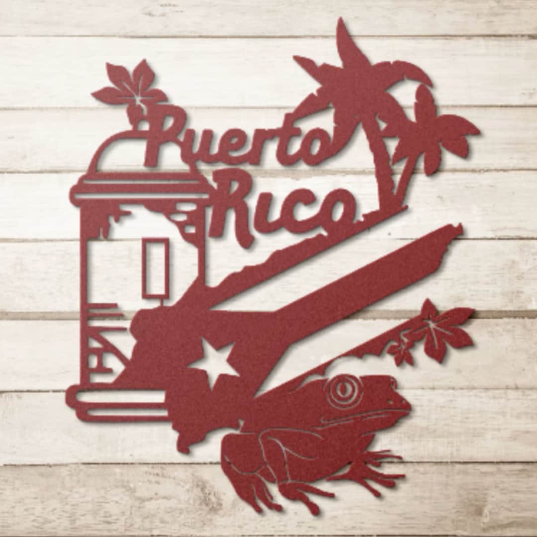 Puerto Rican Art Gifts, Arte De Puerto Rico - Metal Sign for Puerto ...