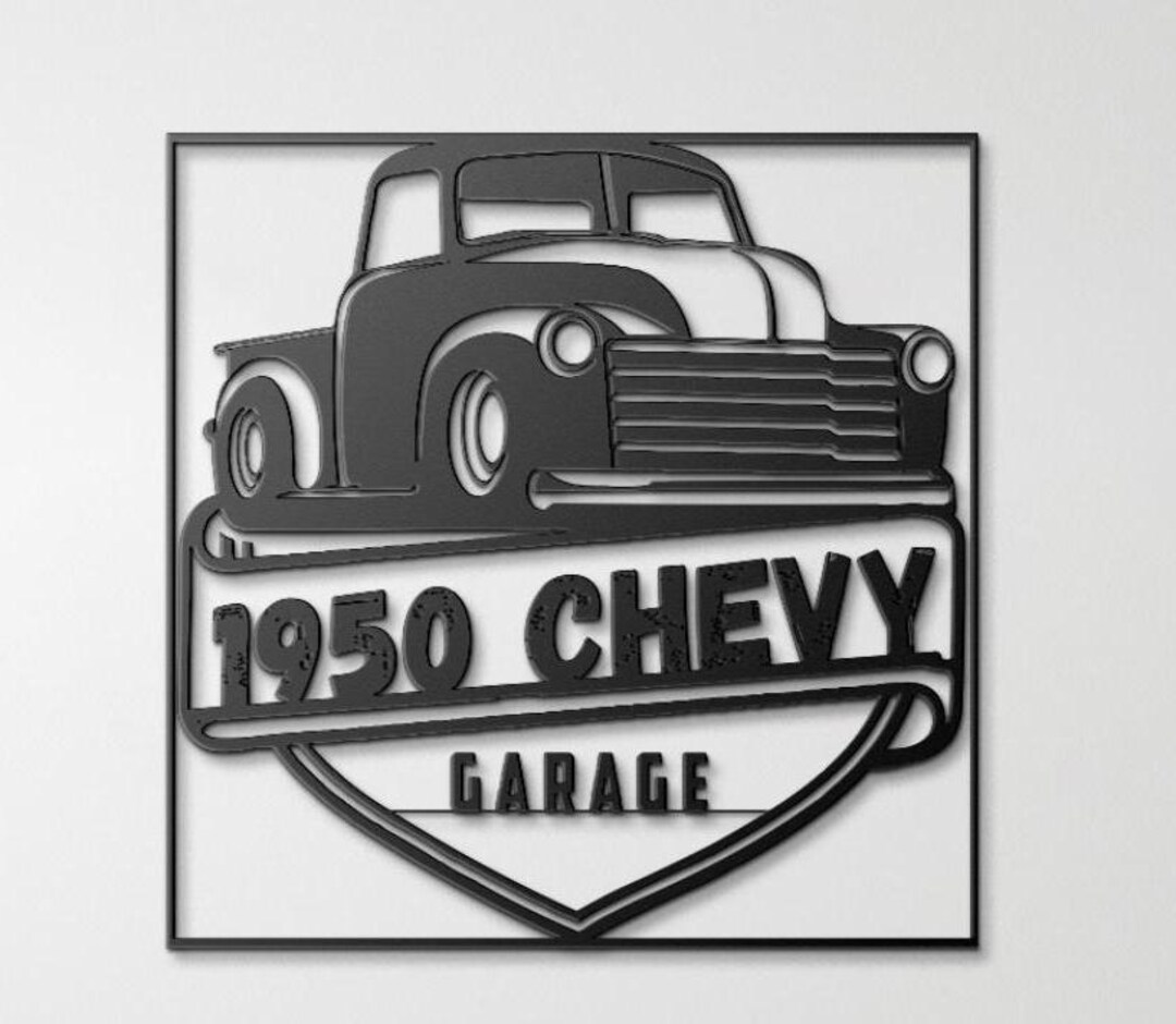 1947-1955 Chevy 3100 Pick up Old School Garage Metal Sign, Classic ...