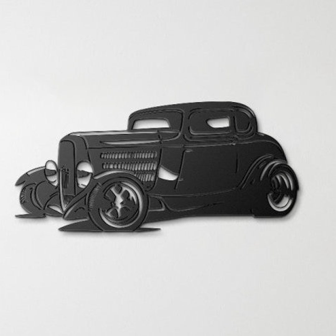 Ford Coupe Metal Sign Wall Art, 1932-1934 Hot Rod Home Decor, Man Cave ...