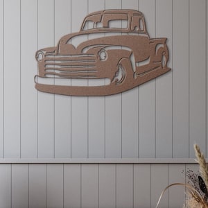 Chevy 3100 Pick up Truck Wall Art Metal Sign, 1948-1954 Chevrolet Home ...