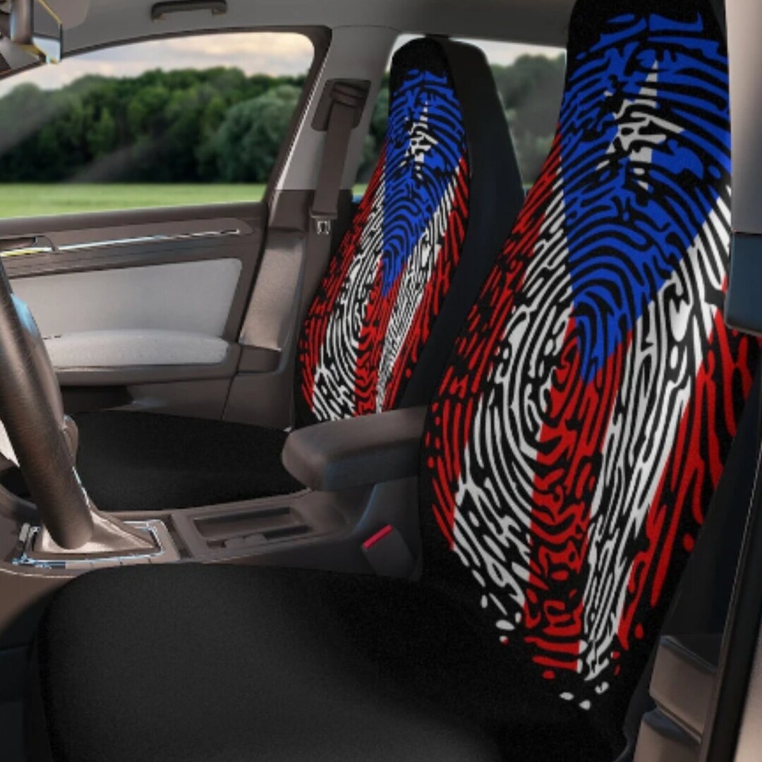 Puerto Rico Flag Thumbprint Universal Front Bucket Seats - Etsy