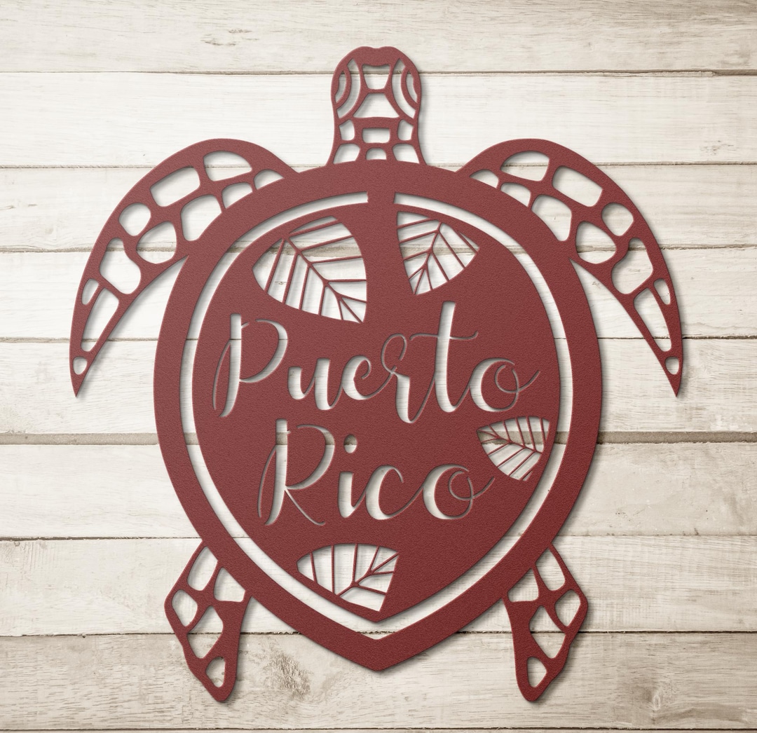 Puerto Rico Turtle Metal Wall Art, Boricua Home Decor, Puerto Rican ...