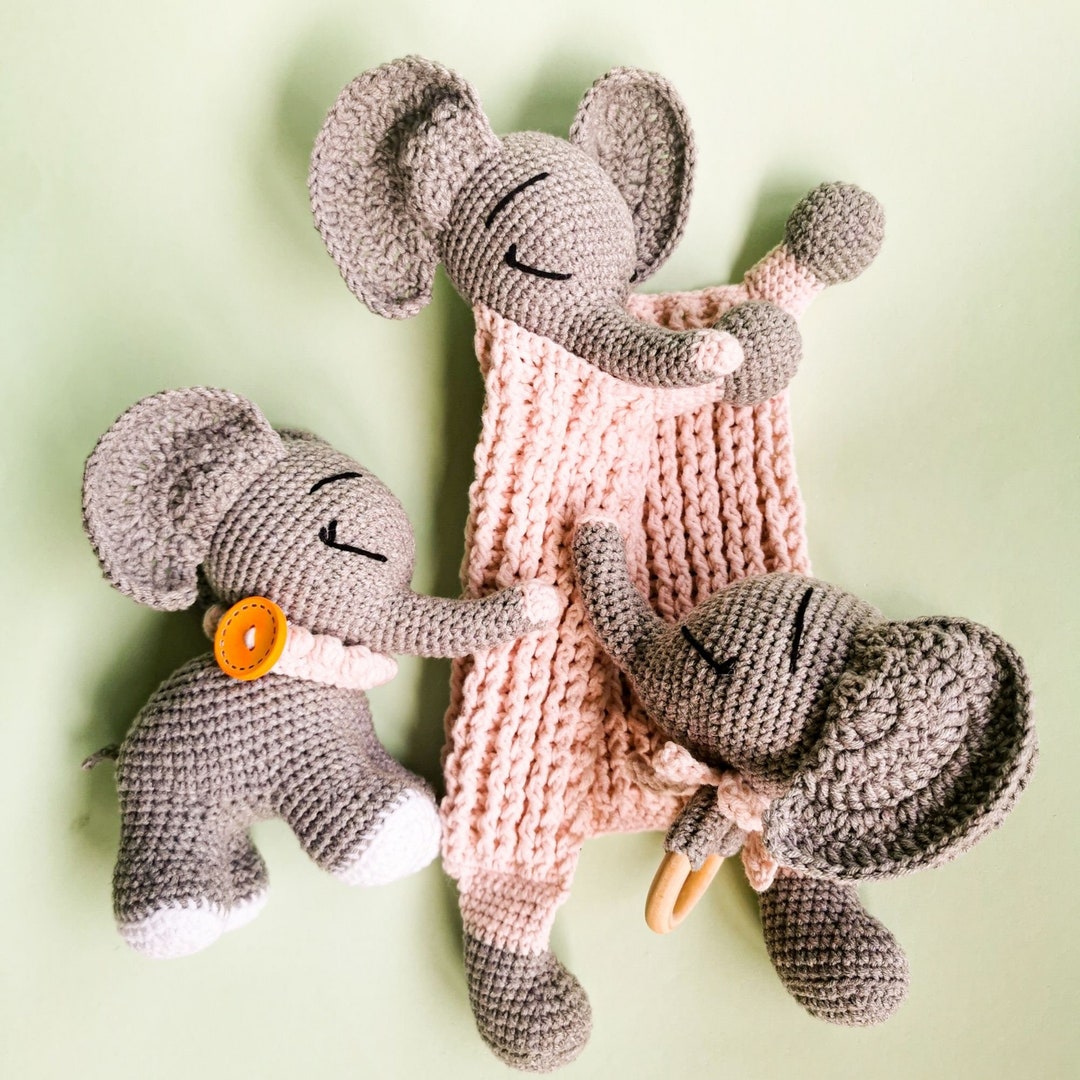 Hanno, the Elephant SET - Amigurumi PDF Crochet Patterns - Rattle ...