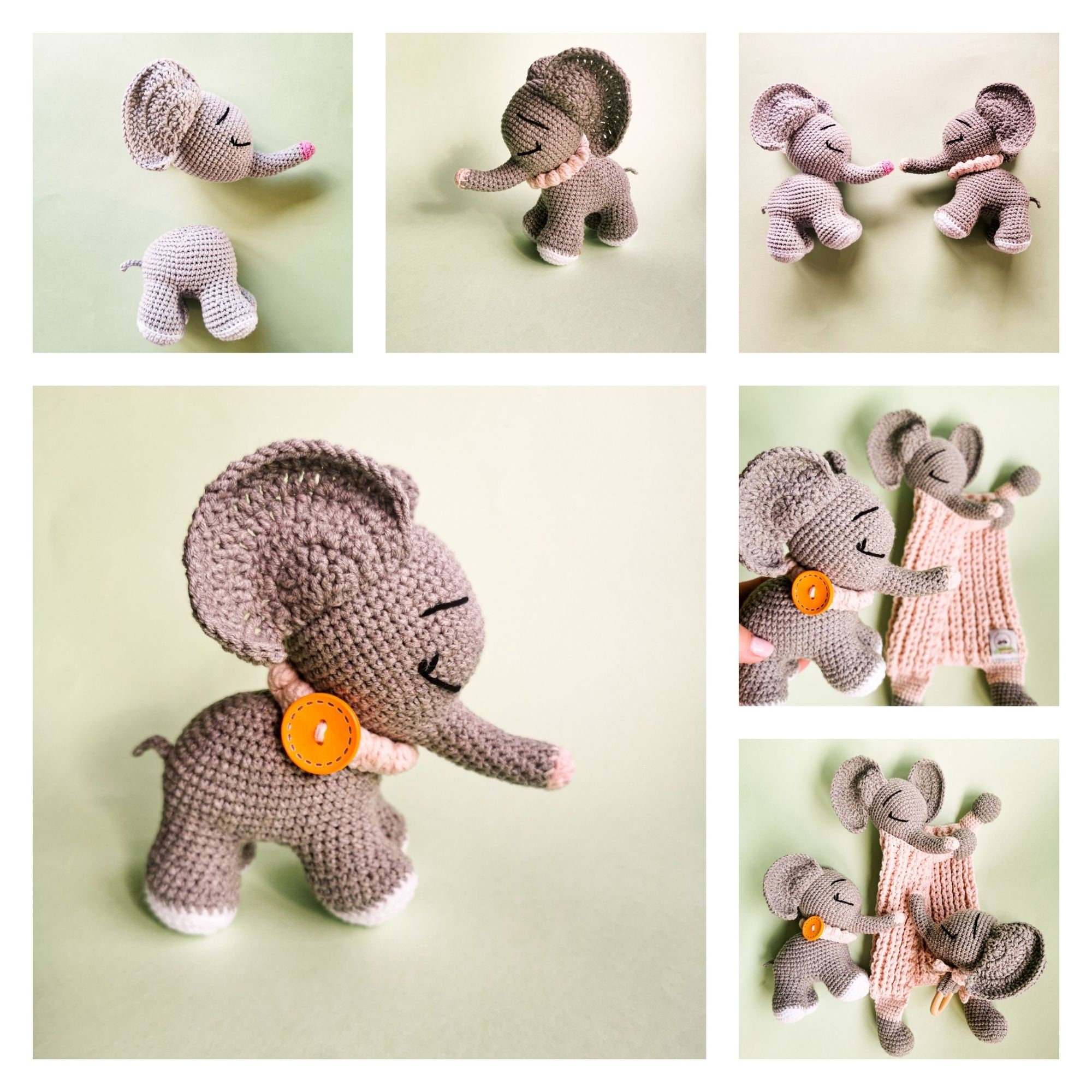 Hanno, the Elephant - Amigurumi PDF Crochet Pattern - Tutorial With ...