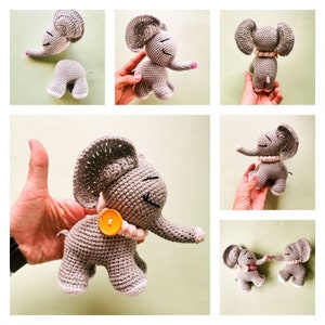 Hanno, the Elephant - Amigurumi PDF Crochet Pattern - Tutorial With ...