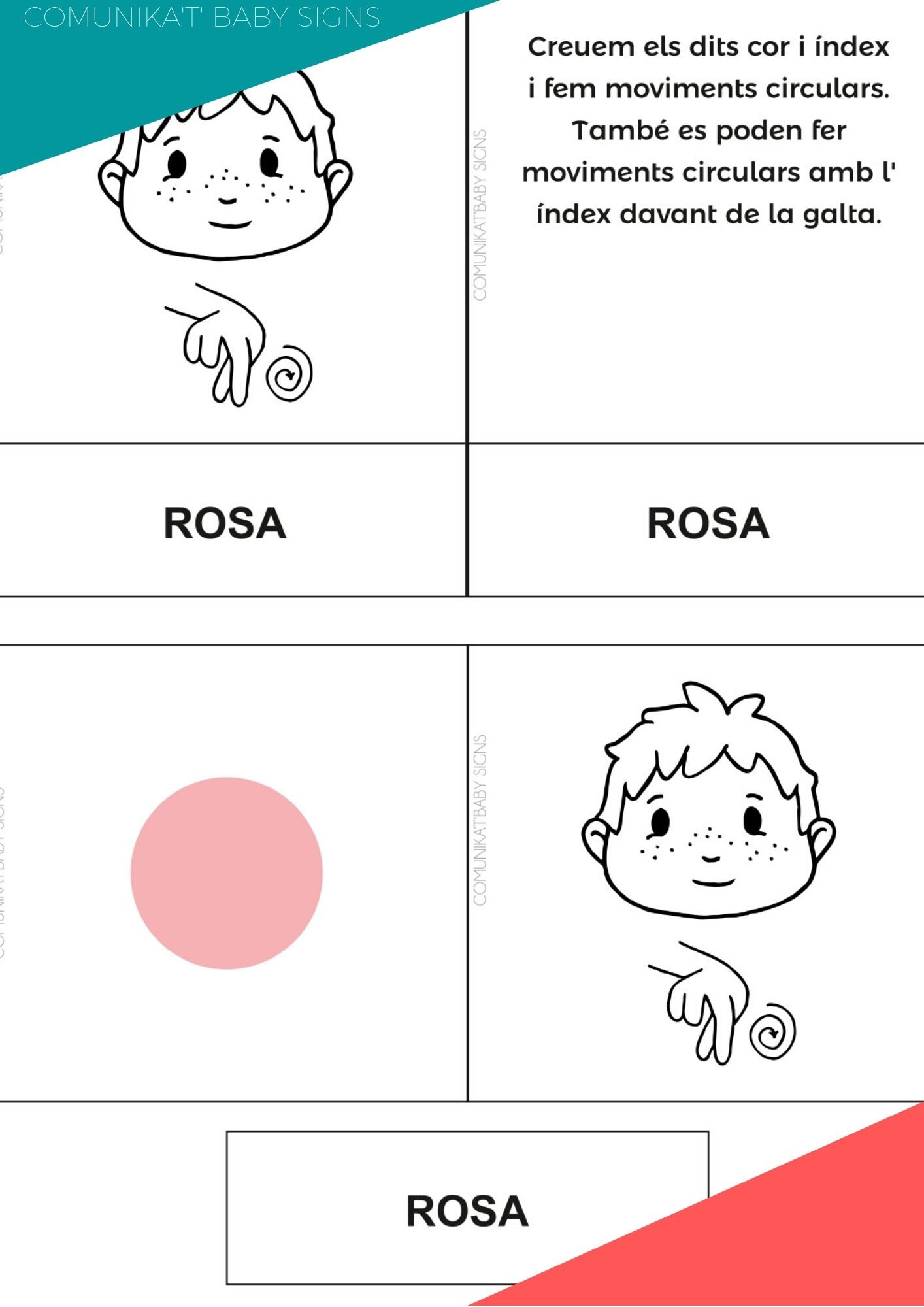 Color Targets in Catalan Sign Language LSC Tipus Montessori - Etsy