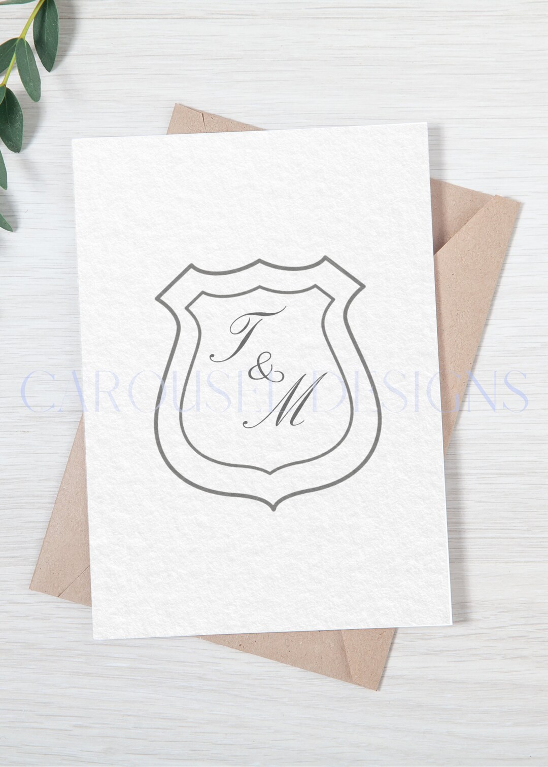 Classic Crest MT Monogram Two Letter Crest TM Wedding Crest Monogram 2 ...