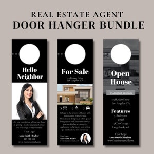 Real Estate Door Hanger Bundle, Real Estate Marketing Template, Door ...