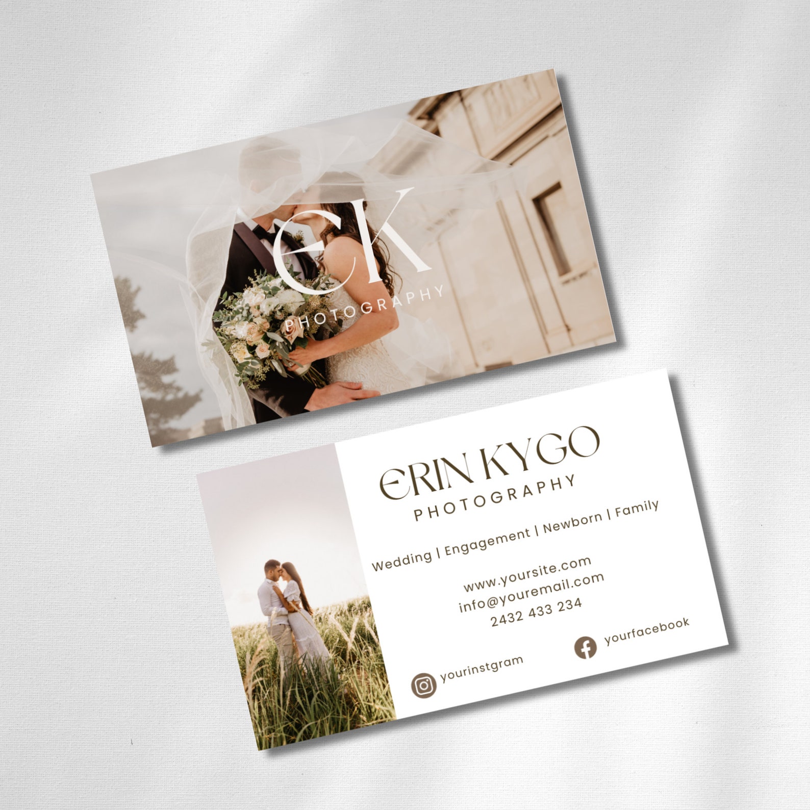 Editable Photographer Business Card, Photographer Card Design, Wedding ...