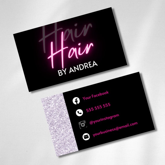 Hair Stylist Professional Business Cards Hair Salon Business Card